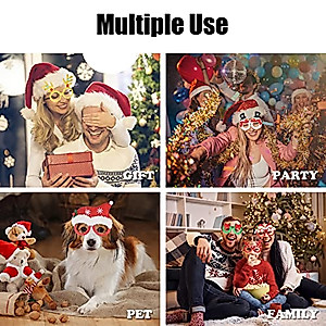 WWW 9Pcs Christmas Glasses Glitter Party Glasses Frames Christmas Decoration Costume Eyeglasses Funny Eyewear with 9 Designs for Christmas Party Favors Holiday Favors (One Size Fits All)