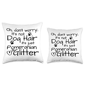 Funny Dog Owner Gifts & Dog Lover Gift Ideas Gift Pomeranian Lover Dog Mom Throw Pillow, 16x16, Multicolor
