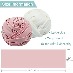 OWLOWLA Baby Photo Props Blanket Newborn Photography Shoot Soft Photography Wrap Blanket for Baby Boys Girls(Blush&Ivory)