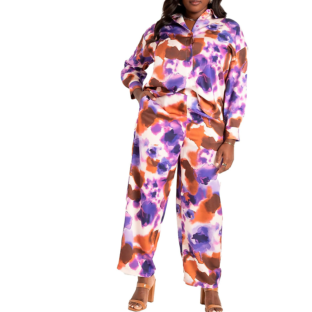 Jessica London Women's Plus Size True Fit Stretch Denim Wide Leg Jean - 22 W, Black