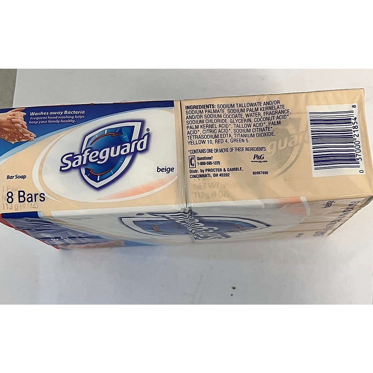 Safeguard Antibacterial Hand Bar Soap, 4 oz bars, 8 ea (Pack of 4)