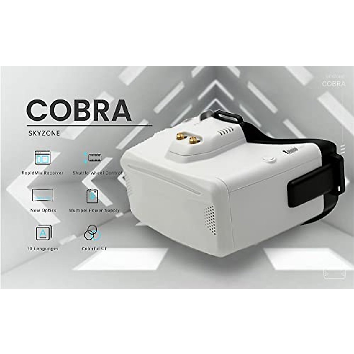 SKYZONE Cobra X V2 FPV Goggles 5.8G 4.1in FPV Receiver 48CH 1280x720 LCD with DVR（black）