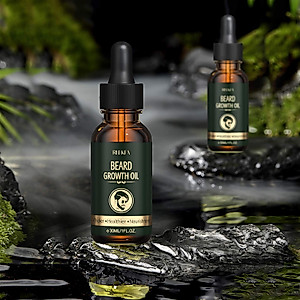 RNEKFA Beard Growth Oil With Biotin Caffeine Natural Beard Growth Serum for Men Promote Hair Regrowth Full Longer Thick Masculine Facial Hair Treatment Care 30ml