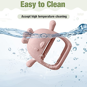 6 Packs Baby Teether Toy Silicone Teething Toys for Babies 0-12 Months Baby Pacifier Baby Chew Toys Anti Dropping Wrist Hand Teethers Mitten for Sucking Needs Soothing