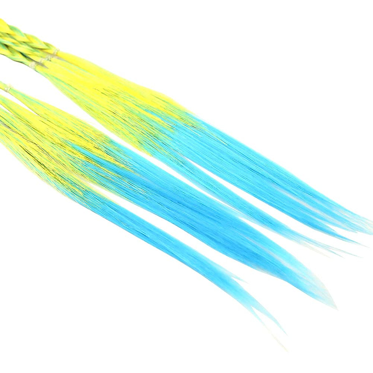 Colored Braids Hair Extensions with Rubber Bands Rainbow Braided Synthetic Hairpieces Ponytail Hair Accessories for Women Kids Girls Party Highlights Cosplay Dress Up (12PCS A Style)