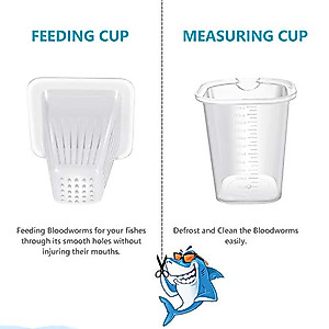 Fischuel Aquarium Feeding Ring Floating Rings Food Feeder Feeding Trough Square with Suction Cup for Fish Feeder with Blood Worms Meal Worms