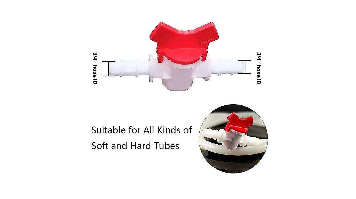 ANPTGHT 3/4" Hose Barbed Ball Valve for Drip Irrigation
