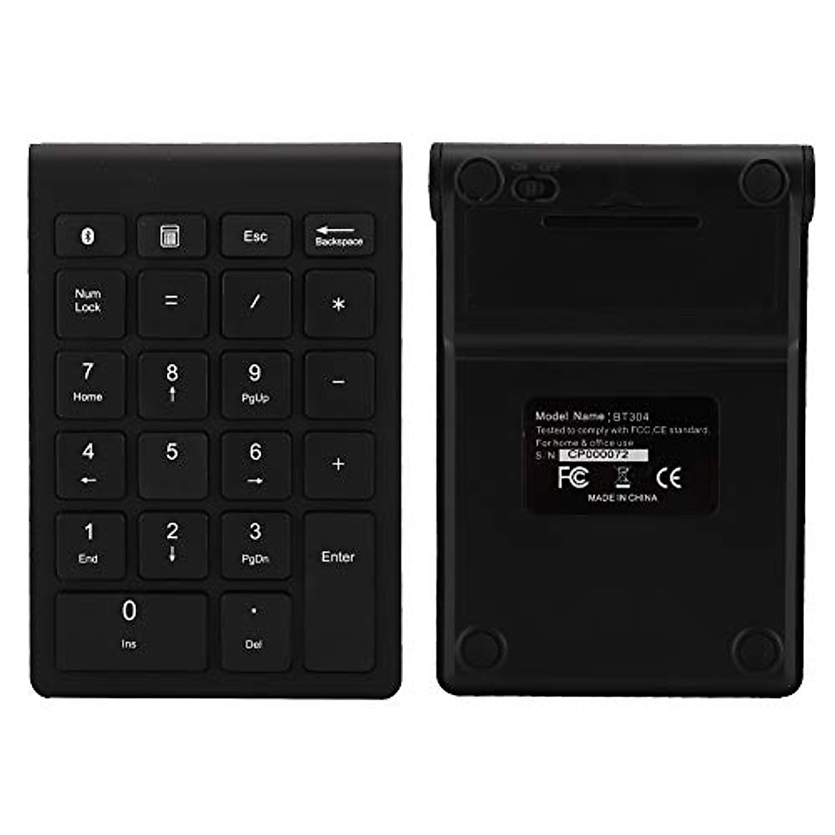 22 Keys Wireless Numeric Keypad Portable Mini Keyboard Number Pad Ultrathin Numeric Keyboard Numpad for Laptop Desktop Computer PC (Black)