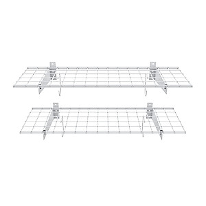 TORACK 2 Pack Garage Storage System Shelves, 15" x 45" Wall Mounted Wire Shelves for Storage Heavy Duty Garage Wall Shelving(Pack of 2, White)