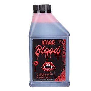 16 oz Pint of Blood, Fake Blood Halloween Vampire Blood Bottle for Halloween Makeup & Dress Up