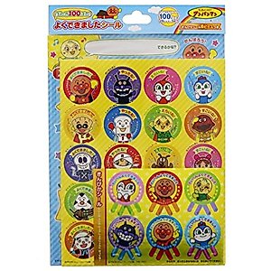 Sunstar Stationery 100 Bai! Well Made Stickers, Let's Go! Anpanman 2200010A