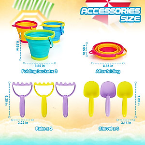 TOY Life Beach Toys, Sand Toys, Beach Toys for Kids Ages 4-8, Sandbox Toys, Beach Toys Toddlers 1-3, Beach Toys for Kids Ages 8-12, Kids Beach Bucket, Kids Beach Toys, Sand Toys for Kids Ages 4-8