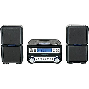 NAXA Electronics NAXA NS-438 Digital CD Micro System with AM/FM Stereo Radio, Black