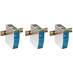 MEAN WELL NDR-120-24 Single Output Industrial DIN Rail Power Supply, 24 Volts 5 Amps 120 Watts (3)