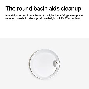 pidan Igloo Cat Litter Box Dome Litter Box Extra Large Igloo Litter Box Dog Proof Kitty Litter Box Furniture with Modern Minimalist Design, Litter Box Furniture Dot Design Award 2016