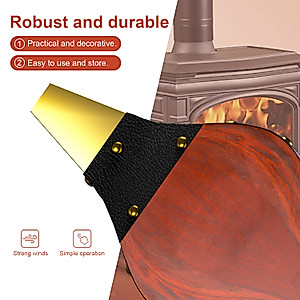 VODA Mini Sized Fireplace Wood Bellows Air Blower for Indoor and Outdoor Camping Cooking BBQ