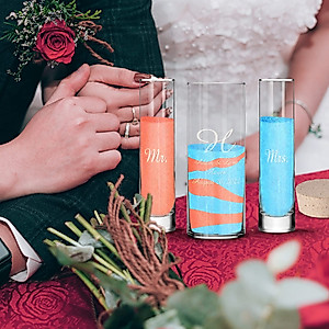 Personalized Monogram Unity Sand Ceremony Set, Wedding Accessories for Reception and Ceremony Unity Set, Sand Ceremony Kit for Wedding, Blended Family Unity Set, Cylinder Set w/Cork