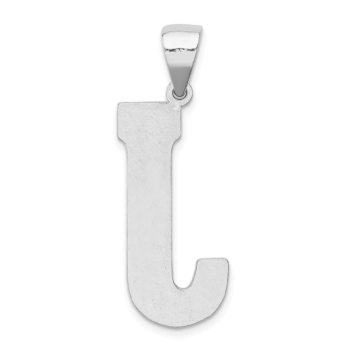 Solid 925 Sterling Silver Initial Letter J Alphabet Charm Pendant 35mm