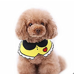 Balacoo Neckerchief Bandana Adjustable Triangle Small Necktie Yellow Dog Scarfs Saliva Washable Medium for Fashion Puppy Cat S Pet Bibs Size Bib Cute Towel Kitten//Puppy Kitten