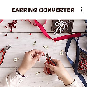 EXCEART 100pcs Faux Pearl Beads 10mm Peal Pendant Charms for Dangle Earrings Necklace Bracelet DIY Jewelry Making Accessories