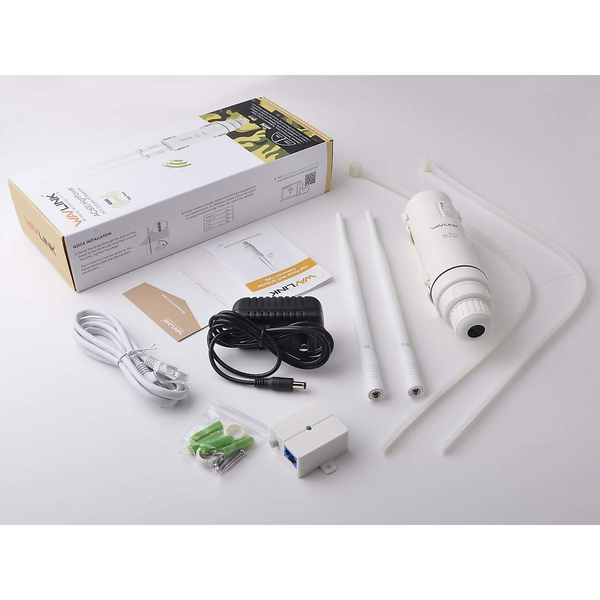 WAVLINK AC600 Outdoor Weatherproof Wi-Fi Range Extender-Dual Band 2.4 & 5GHz Long Range Wireless Internet Signal Extender Booster&Router/AP/Repeater/WISP Mode with POE,No WiFi Dead Zones for Home