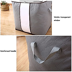 Clothes Storage Bag foldable Linen Zippered Storage Bag for Closet, Pillow, Clothes, Bag Storage Containers