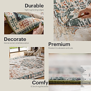 OMERAI Rug 8x10 Area Rug for Bedroom Washable Rug for Living Room Kitchen Dining Room Rugs Non-Slip Home Decor Carpet Faux Wool Rug Large Modern Art Ultra Soft Blue Area Rug-Chic