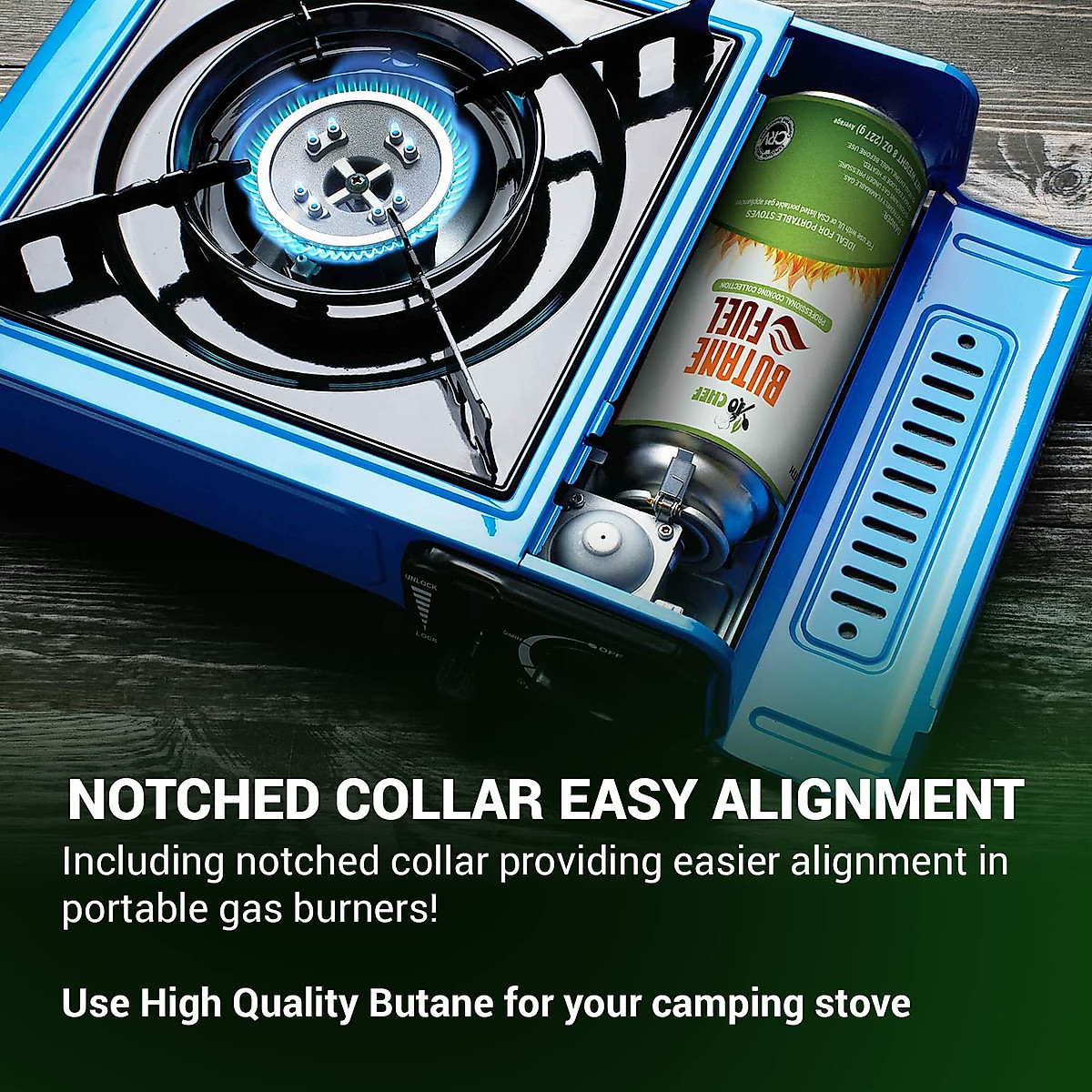 Jo Chef Butane Fuel Canister, 8. 8 oz Butane Cylinder, Use Directly with Brûlée Kitchen Blow Torch Head