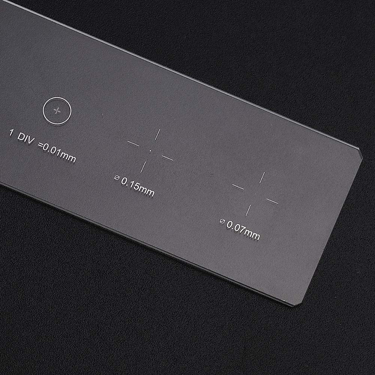 SANON Microscope Slides, Microscope Objective Micrometer Calibration Slide Glass Stage Micrometer with Four Graduated Scales DIV 0. 01mm