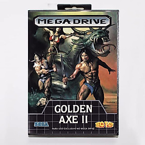 16 bit Sega MD game Cartridge with Retail box - Golden Axe II 2 game card for Megadrive Genesis system-BR BOX
