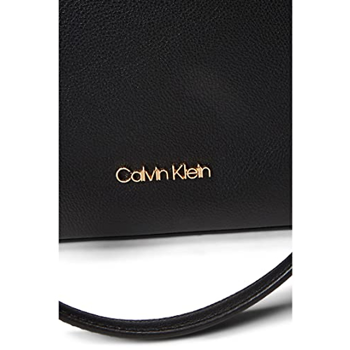 Calvin Klein Finley Saffiano Tote Black/Gold One Size