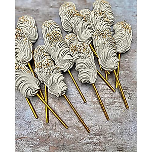 ALINK Gold Foil Paper Straws, Biodegradable Disposable Drinking Straws for Birthday, Wedding, Bridal/Baby Shower, Christmas Decorations and Party Supplies, Pack of 100