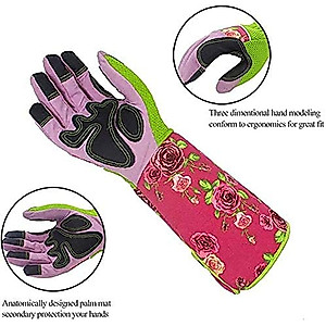 Qchengsan Long Gardening Gloves for Women, Heavy Duty Rose Pruning Thorn Proof Garden Work Gloves Gauntlet, 37CM Long Sleeves Protect Your Arms Until The Elbow, Gardening Gifts For Women Gardeners