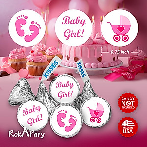 324 Pink Its a Girl Baby Shower Favors Stickers for Baby Shower Or Baby Sprinkle Party Decorations, Baby Shower Kisses Stickers, Baby Shower Pink Favors Labels, Its a Girl Kisses. Made in USA