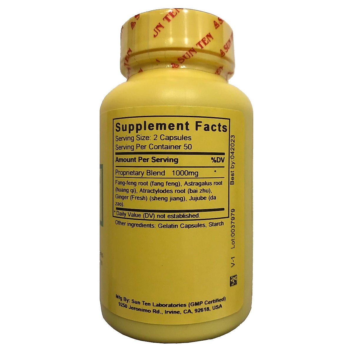 Sun Ten - Siler & Astragalus Formula Capsules/Yu Ping Feng San/玉屏風散 - 1 Pack