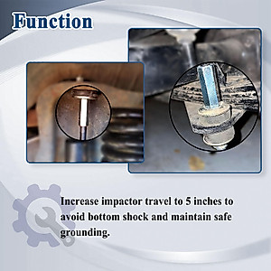 Ebrmeiwo 2 Pcs 1290 Shock Extension, Length of Shock Extension is 3", Thread Size 3/8-24 Inch, Replace The Vehicle Extension Shock, Silver Gloss