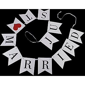 Just Married Banner & Wedding Balloons - Wedding Car Decorations Kit - Mr Mrs Wedding Balloon with Tassel Garland - Jumbo Wedding Balloons Decorations by Jolly Jon