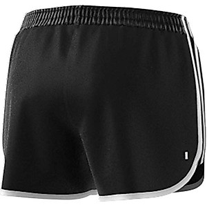 adidas Women's Marathon 20 Shorts, Black/White, Small