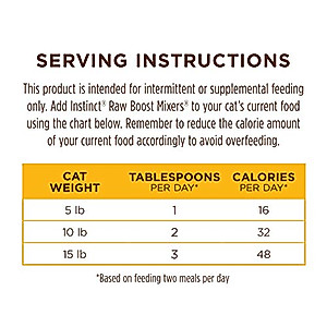 Instinct Raw Boost Mixers Freeze Dried Raw Cat Food Topper, Grain Free Cat Food Topper 6 Ounce (Pack of 1)