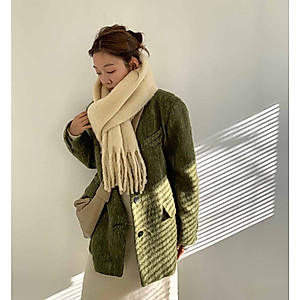 OUNIYA Premium Large Chunky Scarf Colorful Cashmere Feel Oversized Scarves Blanket Soft Big Wool Thick Winter Warm Women