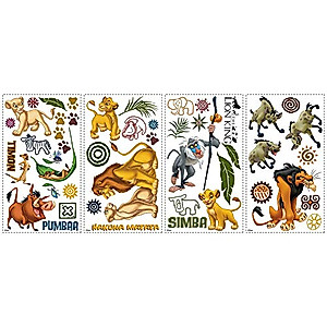 RoomMates RMK1921SCS The Lion King Peel and Stick Wall Decals 10 inch x 18 inch