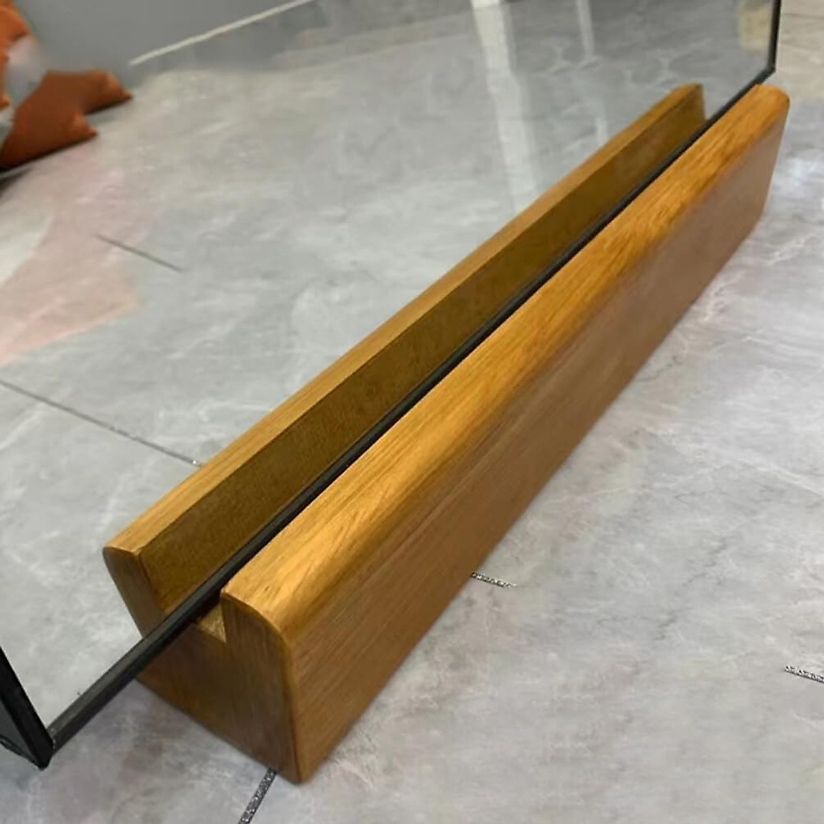 OSALADI Full Body Mirror Stand Wooden Artwork Rack Full Length Mirror Holder Wood Display Mount Display Support Base Floor Mirror Bracket