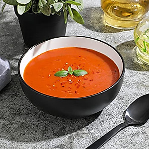 Babish 4 Pack 6.3" Stoneware Stackable Cereal Bowls