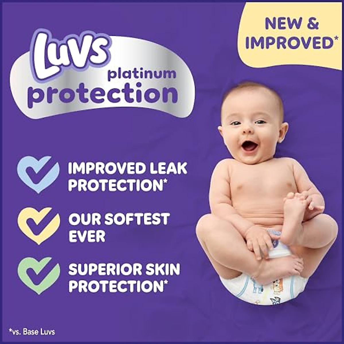 Luvs Size 5 Baby Diapers, Platinum Protection Bluey Diapers for Day & Night, Size 5, 172 Count (Packaging May Vary)