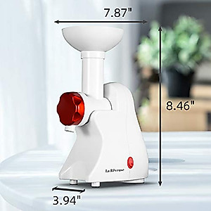 La Reveuse Frozen Dessert Maker, Great for Making Healthy Soft Serve Sherbet, Sorbet, Fruit Ice Cream, Frozen Yogurt for Kids, White