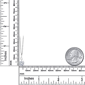 Gem Stone King 10K White Gold Gemstone Birthstone Solitaire Pendant Necklace | Round 6.5MM | White Gold Necklace for Women | With 18 Inch White Gold Chain