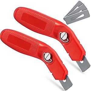 Lasnten 2 Pcs Knife for Cutting Carpet Heavy Duty Carpet Knife with 6 Blades Utility Carpet Tools Knife for Carpet Box Cutter Roofing Cutting Purpose, Aluminum