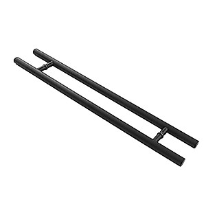 Interior Exterior Door Pull Push, Ergonomic Design Black Push Pull Door Handle Comfortable Grip for Barn