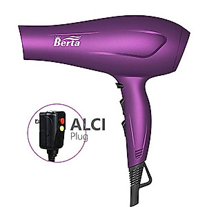 Matte Purple Hair Dryer 1875W Powerful Fast Drying Negetive Ion Blow Dryer Strong Air Flow 2 Speed & 3 Heat Settings DC Motor Plus One Concentrator