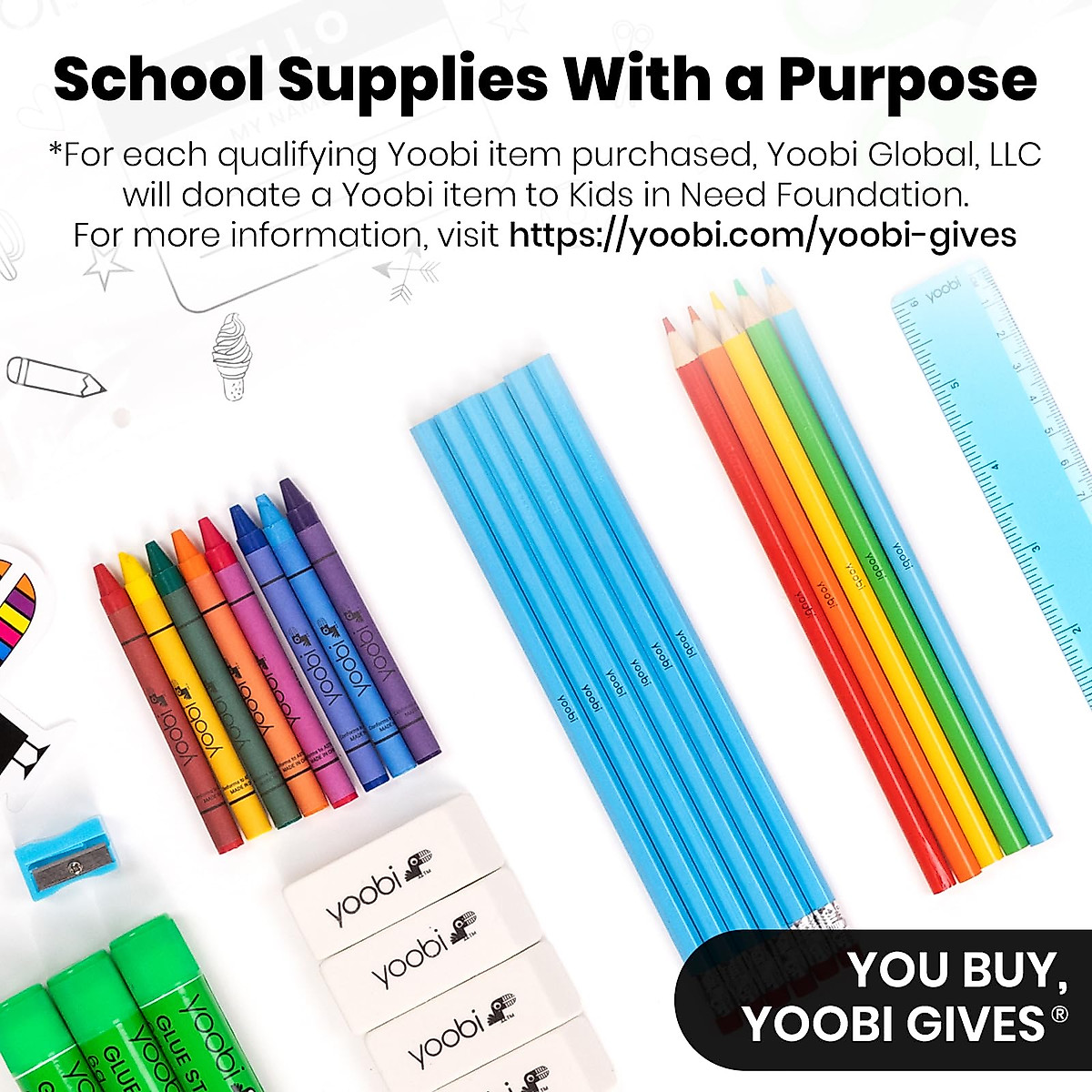 Yoobi 1/2 Inch Binder Set – 3-Ring Binders with 2 Pockets – Perfect for School or Office – Holds up to 100 Sheets – 4 Pack – Solid Multicolor Variety